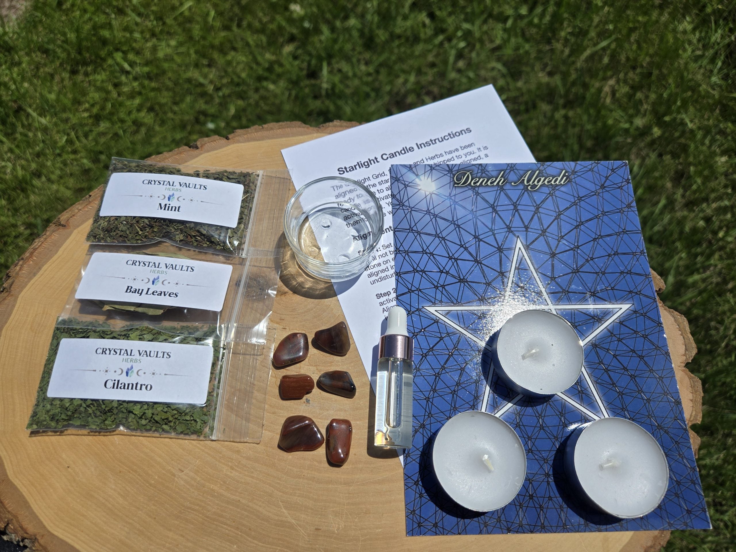 Deneh Algedi Starlight Ritual Candle Kit – CrystalConjureMagic